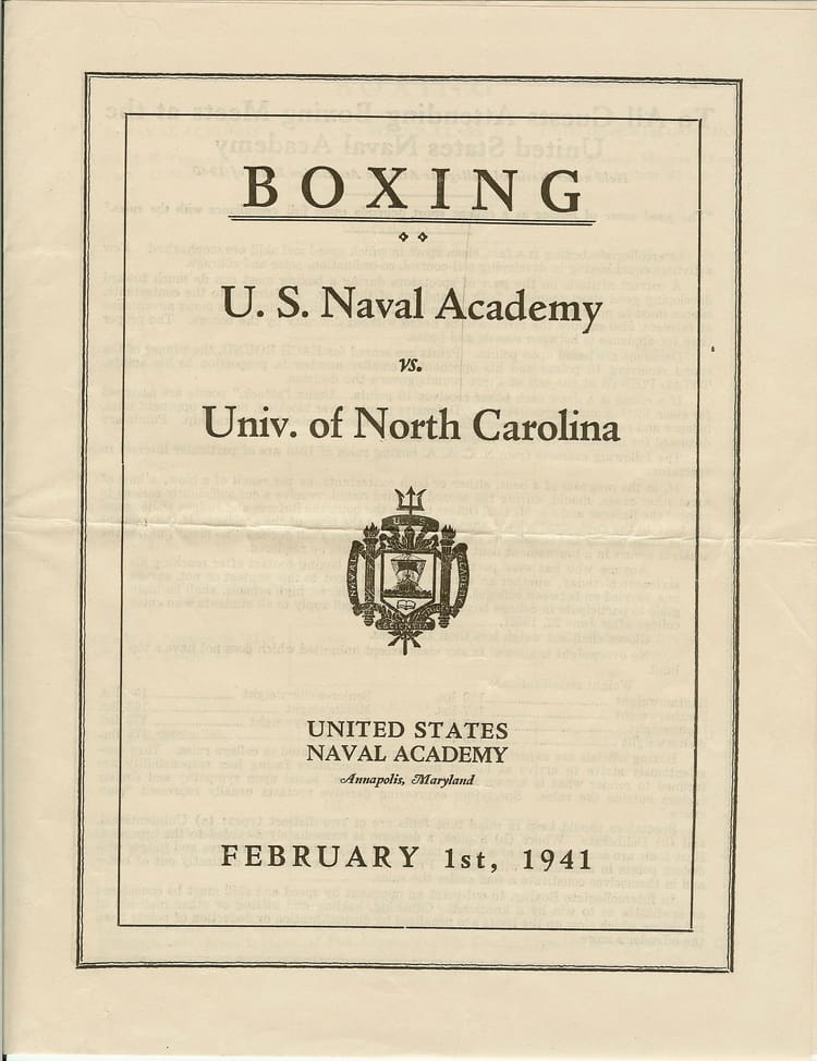 Programs and Tickets: Boxing : UNC Sports Archives