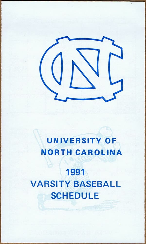 Schedules: Baseball : UNC Sports Archives
