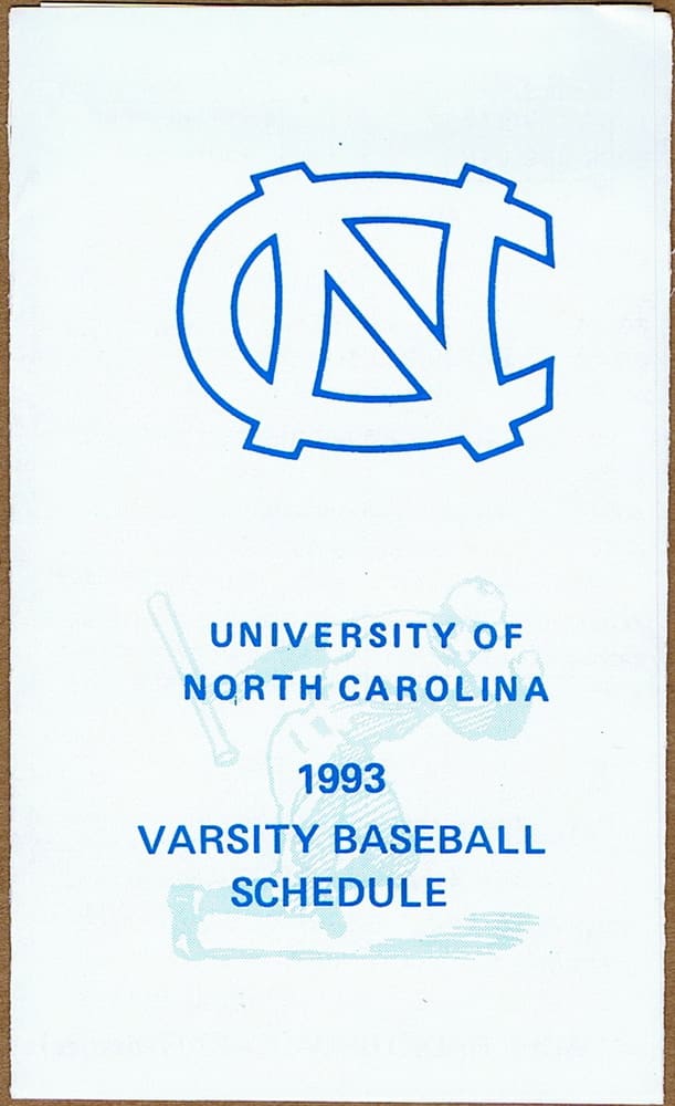 Schedules: Baseball : UNC Sports Archives